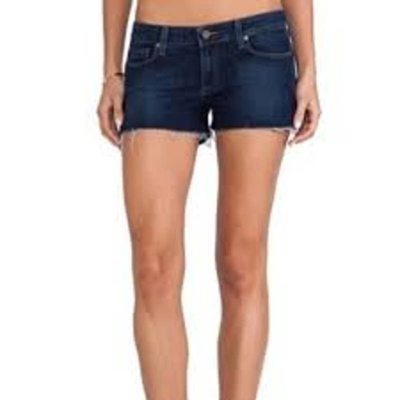 PAIGE | Shorts | Paige Catalina Mindy Denim Fray Short 3 Dark Wash Mid ...